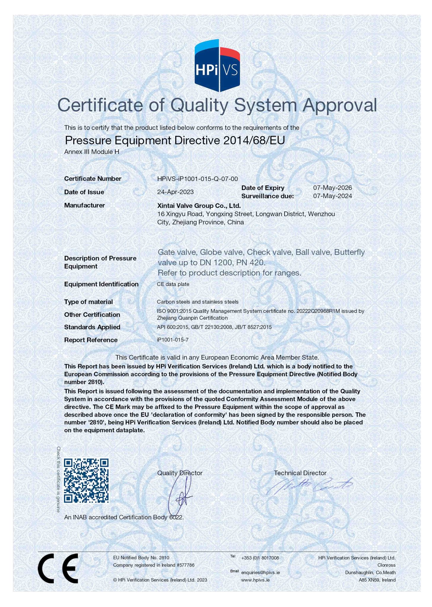 ประโยชน์ของวาล์วที่ได้รับการรับรอง CE และ EAC สำหรับตลาดในยุโรปและรัสเซีย